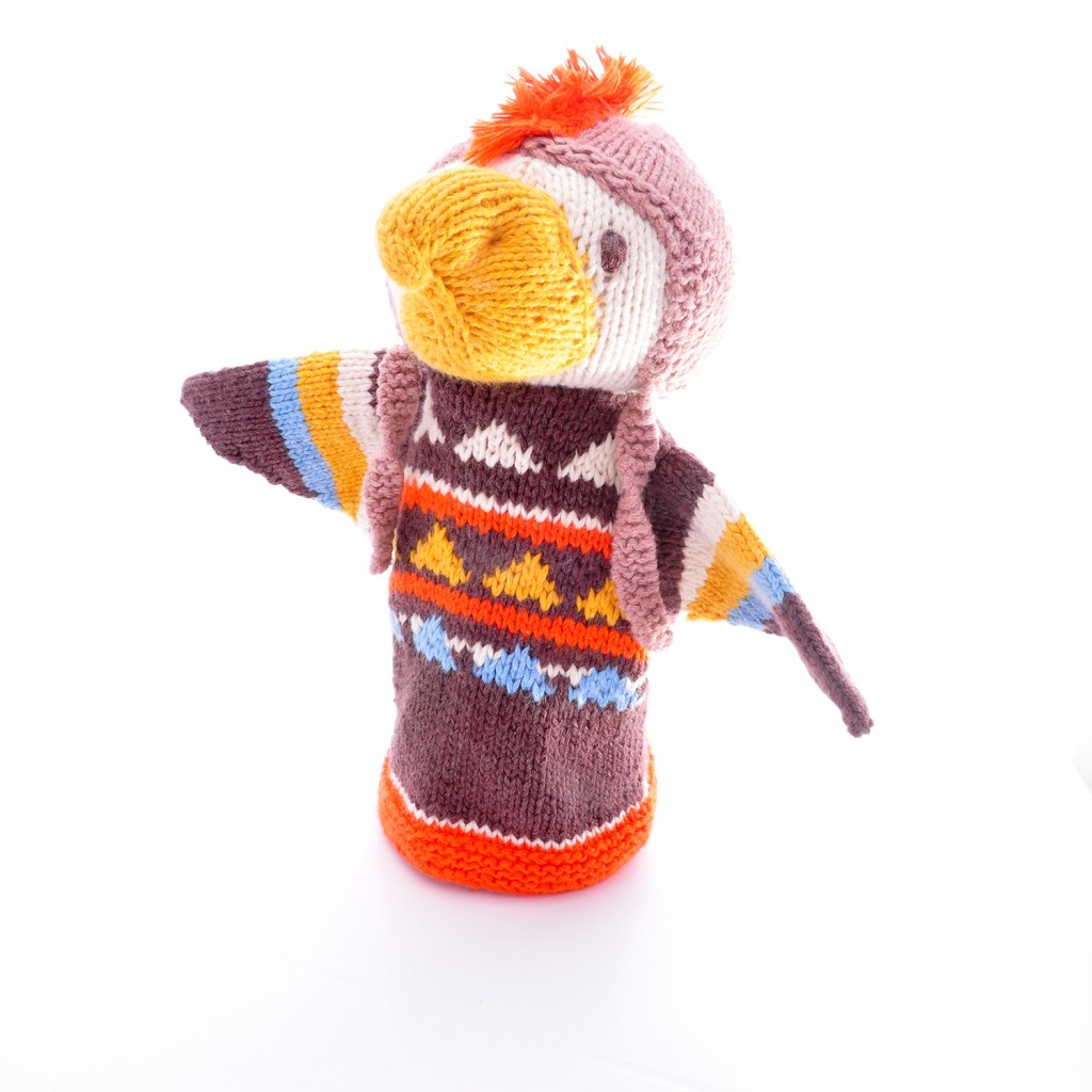 Organic Cotton Mohawk Eagle Hand Puppet – ChunkiChilli