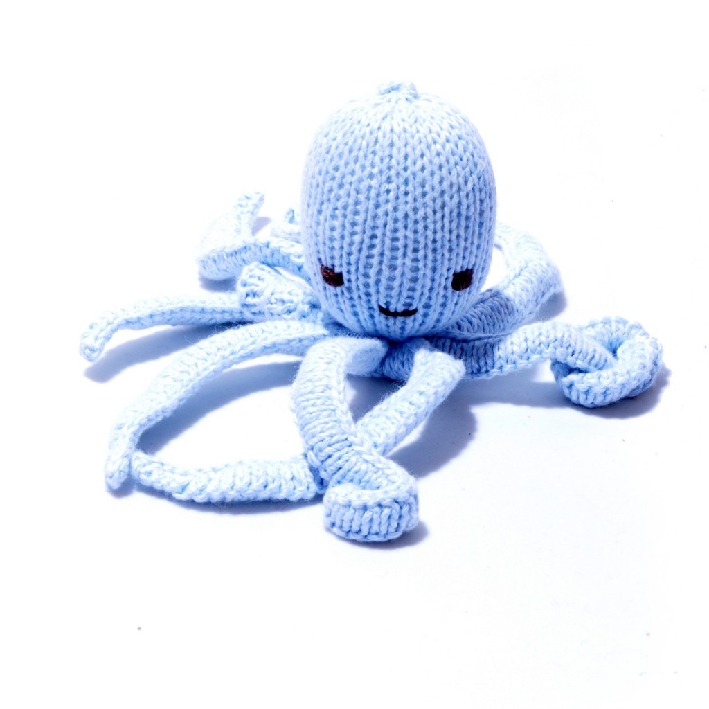 Organic Cotton Octopus Soft Toy in Blue – ChunkiChilli