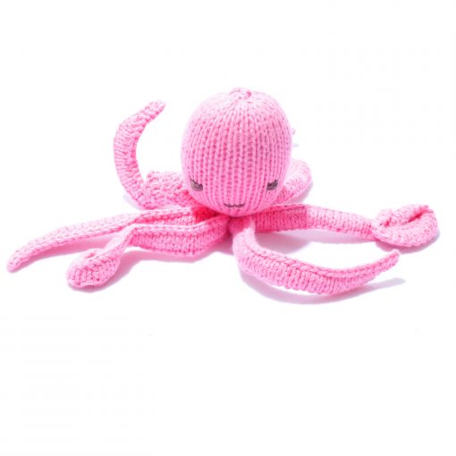 Organic Cotton Octopus Soft Toy in Pink – ChunkiChilli