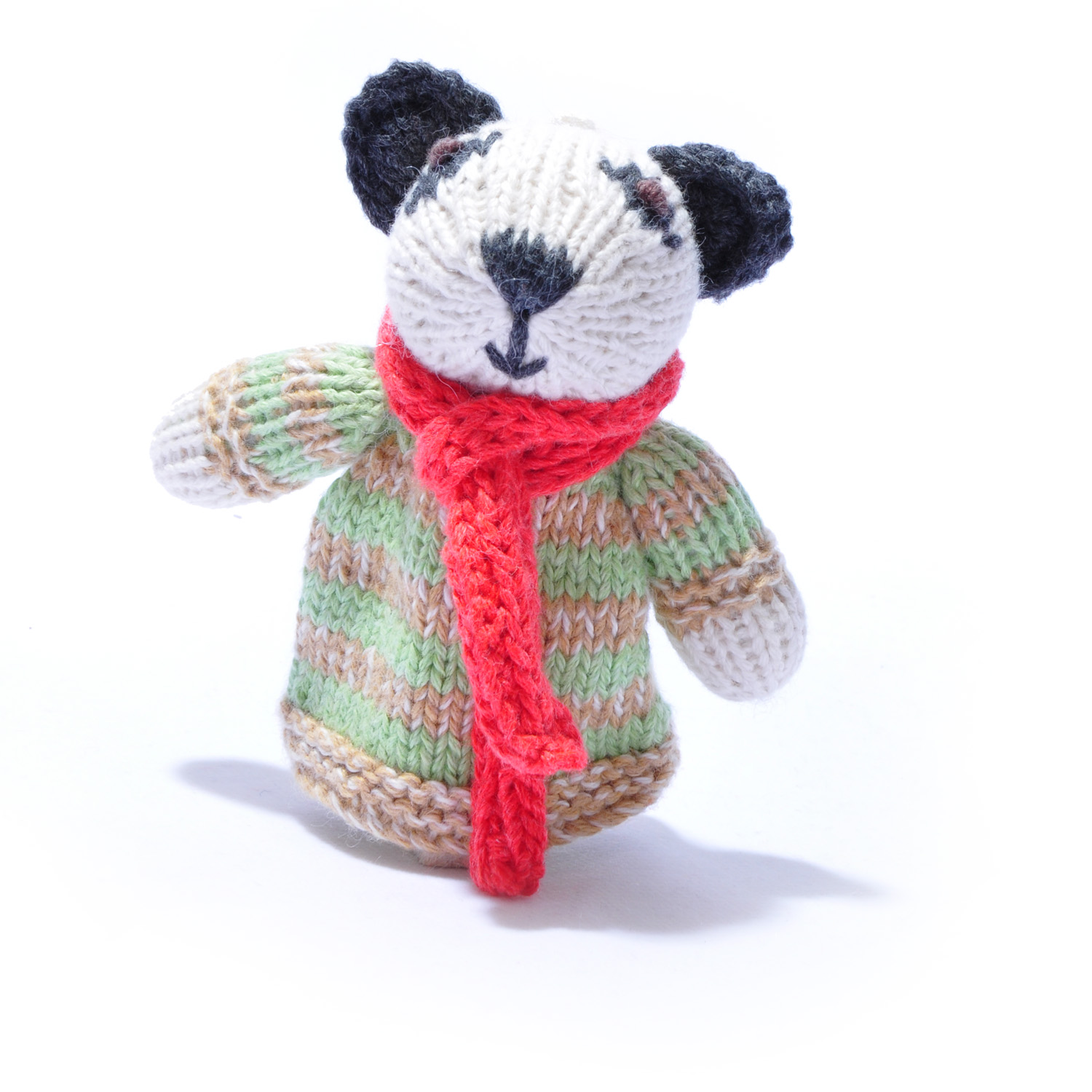 Organic Cotton Panda Toddler Finger Puppet with Red Scarf – ChunkiChilli