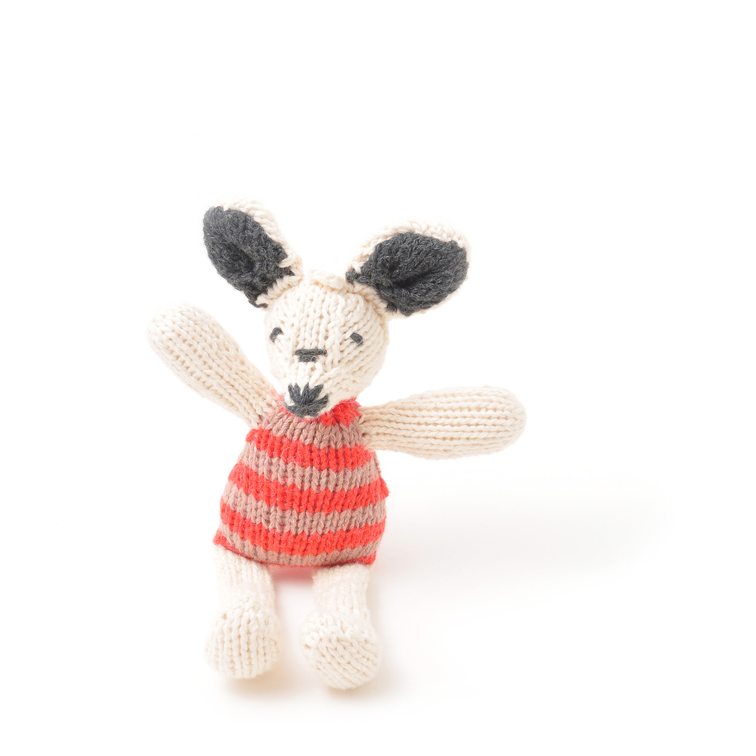 White Mouse Toddler in Red Stripe – ChunkiChilli